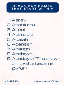 Unique Black Boy Names that Start with A to Z: Top Picks - NAMES 101