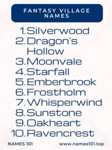 90+ Fantasy Village Names Ideas for Your Universe [Good and Cool ...