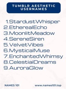 75+ Tumblr Aesthetic Usernames [Good and Simple] - NAMES 101