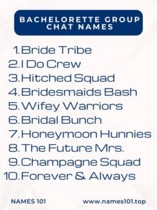 133+ Bachelorette Group Chat Names [Funny, for Vegas] - NAMES 101