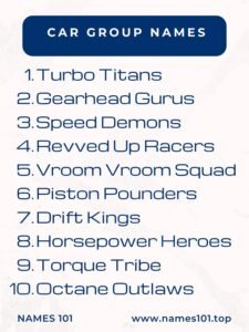 269+ Car Group Names Ideas [Cool, Badass, for JDM] - NAMES 101