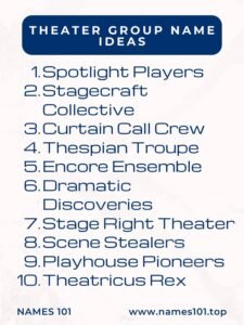 67+ Theater Group Name Ideas [Cool and Funny] - NAMES 101